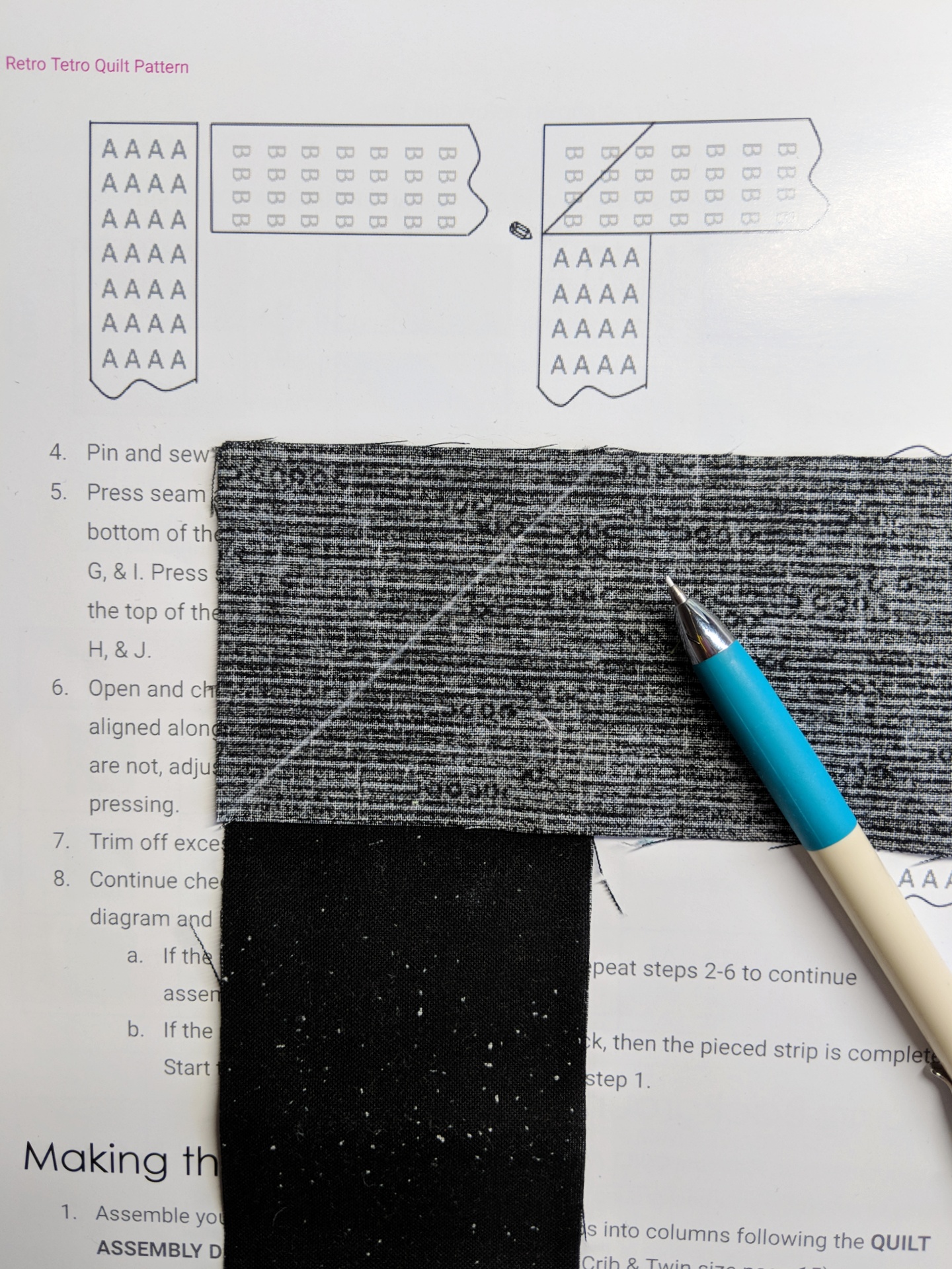 Retro Tetro Quilt Along Week 9 – the geeky bobbin